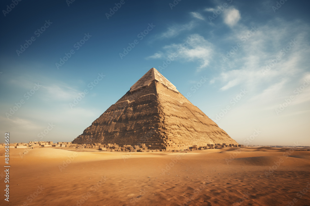 Image of Egyptian pyramid. History of ancient Egypt. History book ...