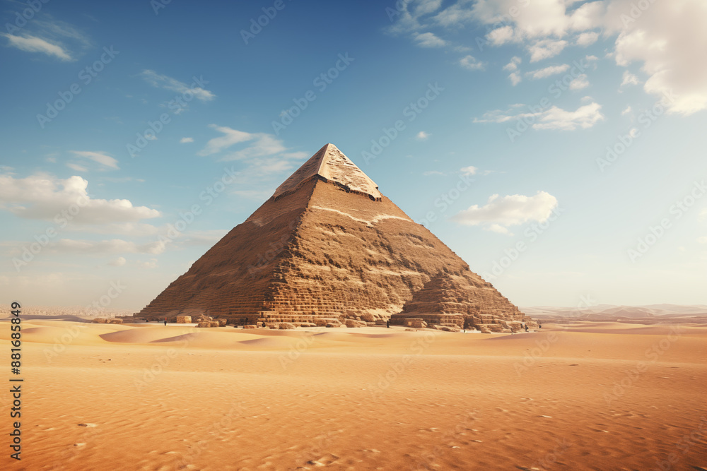 Image of Egyptian pyramid. History of ancient Egypt. History book ...