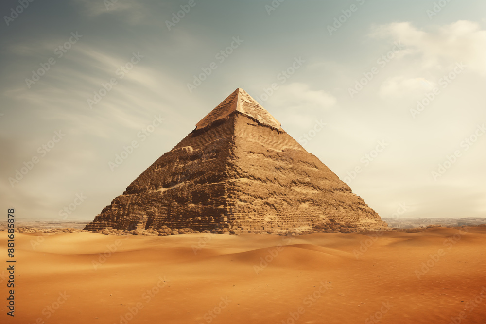 Image of Egyptian pyramid. History of ancient Egypt. History book ...