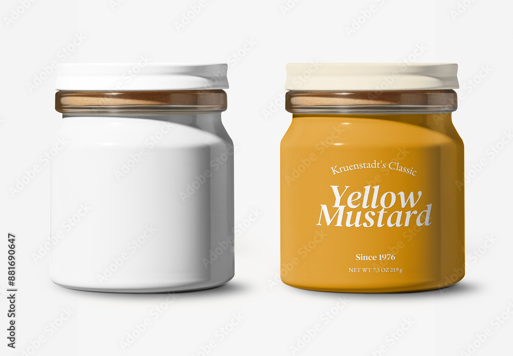 Packaging Food Jar Label Mockup With Generative AI Stock Template ...