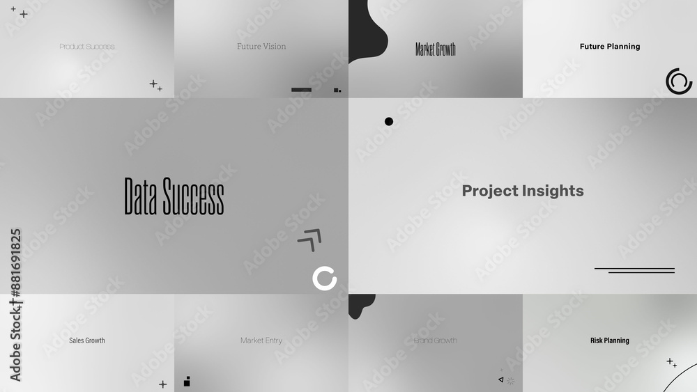 Simple Text Slides | 10 Motion Titles with Control Panels Stock ...