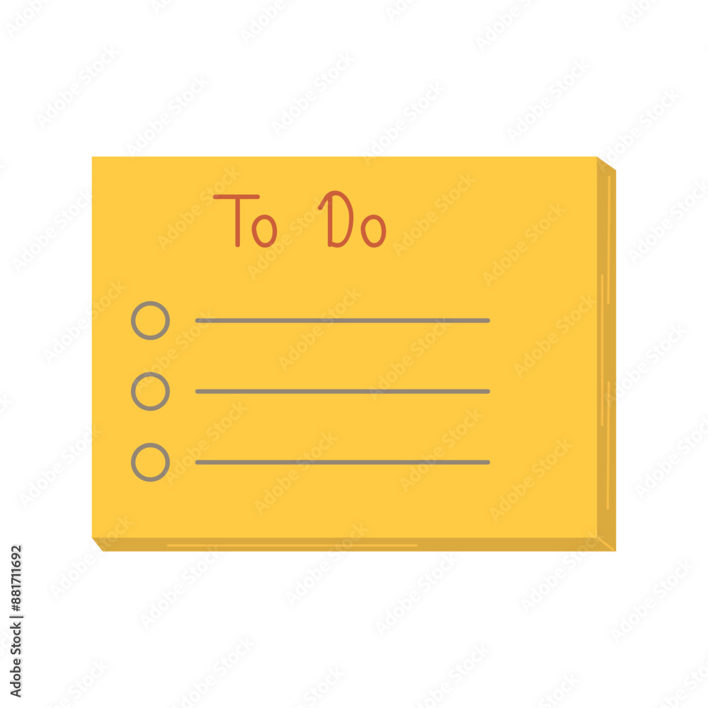 Vetor de Simple hand drawn notepad template for to-do list and notes ...