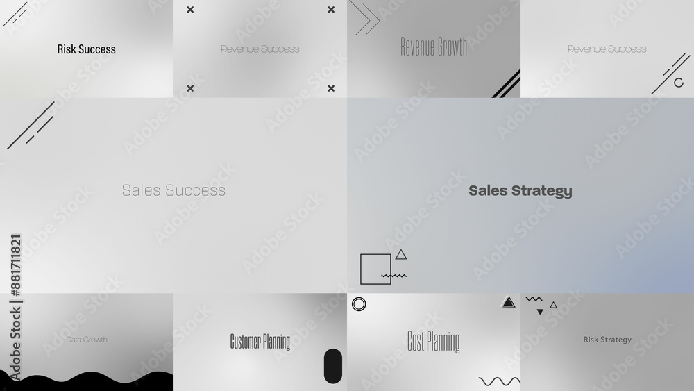Minimal Full Screen | 10 Motion Titles with Control Panels Stock ...