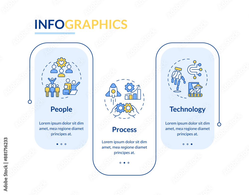 PPT framework blue rectangle infographic template. Assortment plan ...