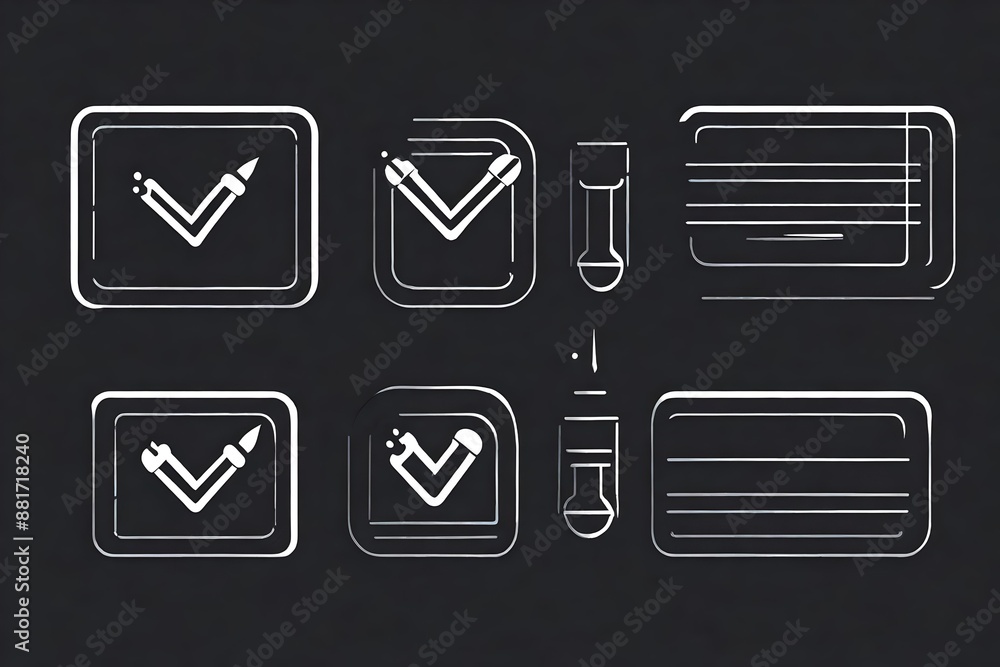 Check Box, Check In, Correct, Bullets Black Icon Template Collection ...