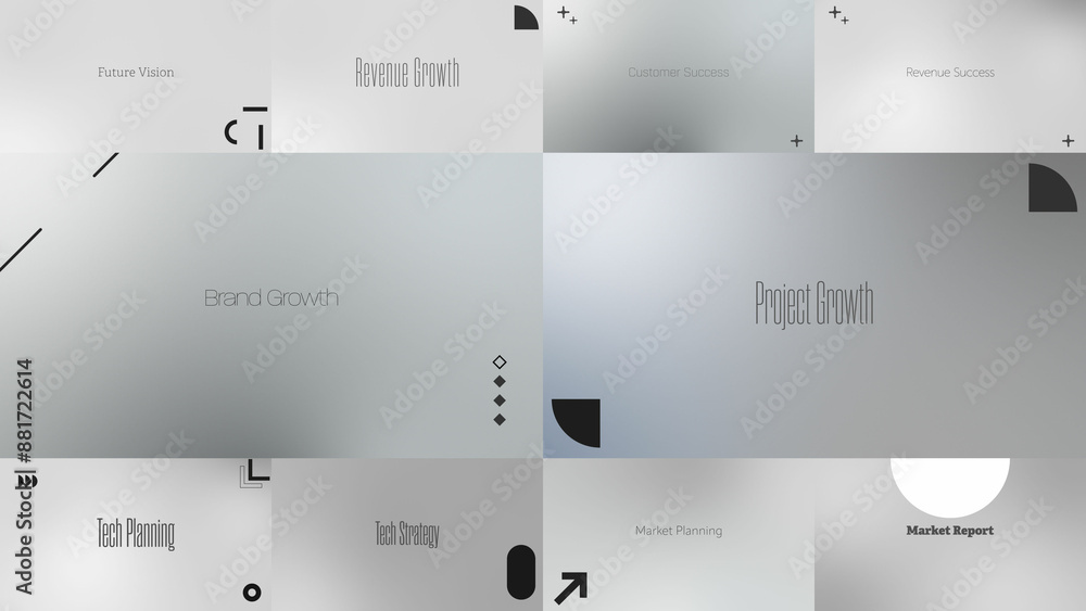 Modern Minimal Titles | 10 Motion Titles with Control Panels Stock ...
