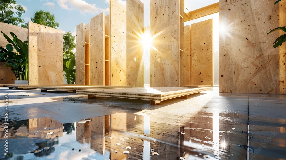 OSB Panels Used as Temporary Barriers Ensuring Safety at Construction ...