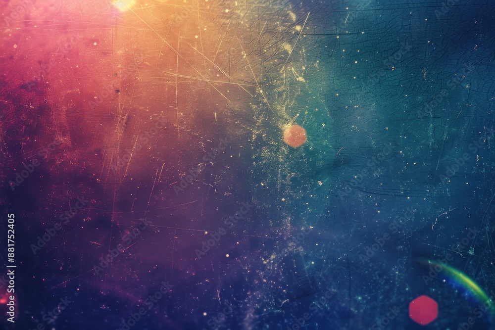 Dust scratches overlay. Old film effect. Blue distressed faded glass ...