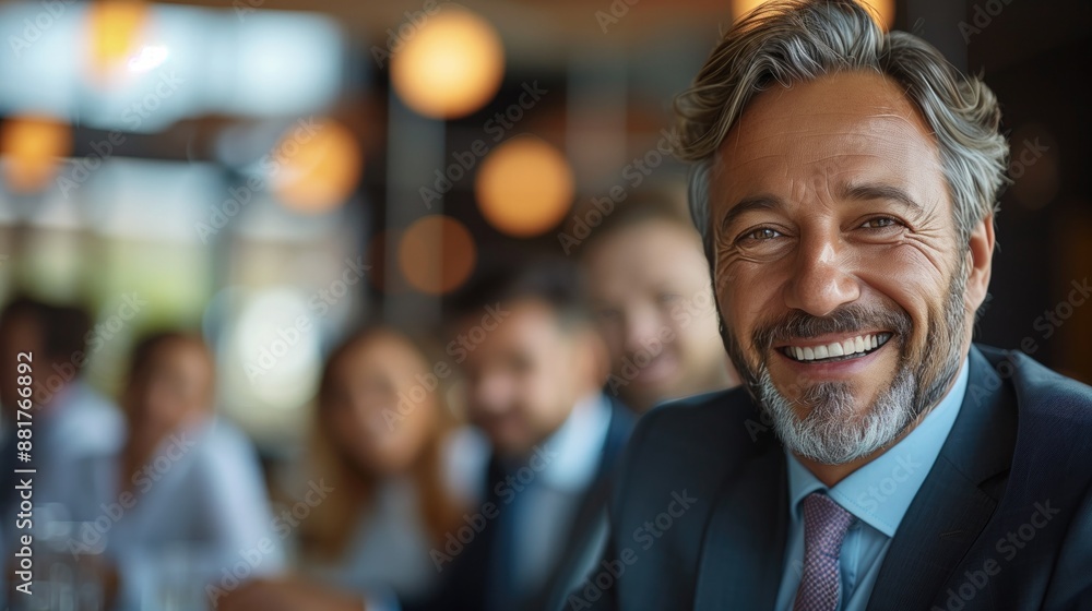 Office Meeting Awkwardness: An employee in a conference room laughing ...