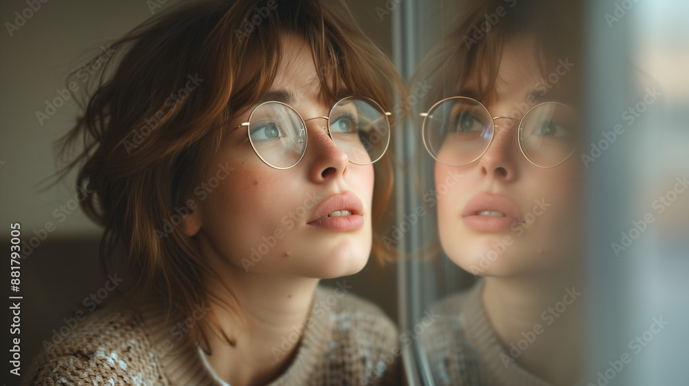 Reflection in mirror reflects person's self-esteem issue, highlighting mental health concerns ...