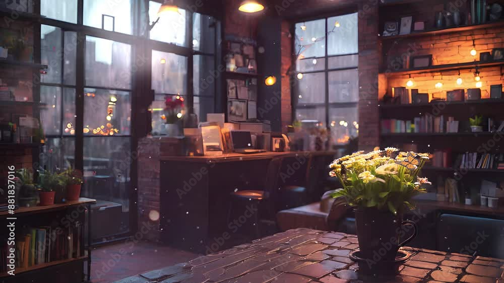 Abstract blur defocus coffee shop cafe and restaurant interior ...