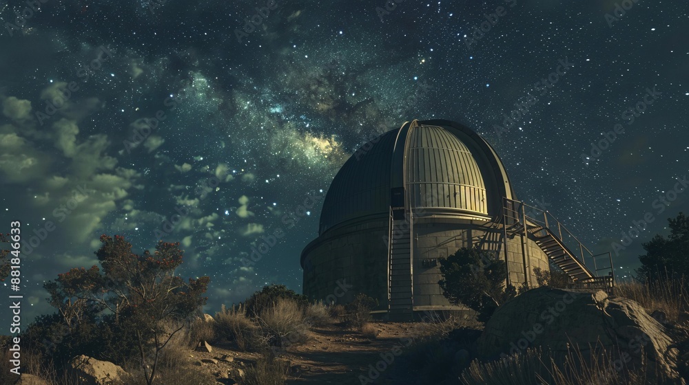 Clear and precise photograph of an astronomical observatory, showcasing ...