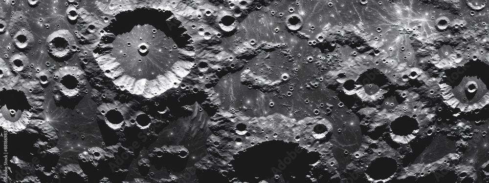 Seamless moon surface close up background texture, tileable greyscale ...