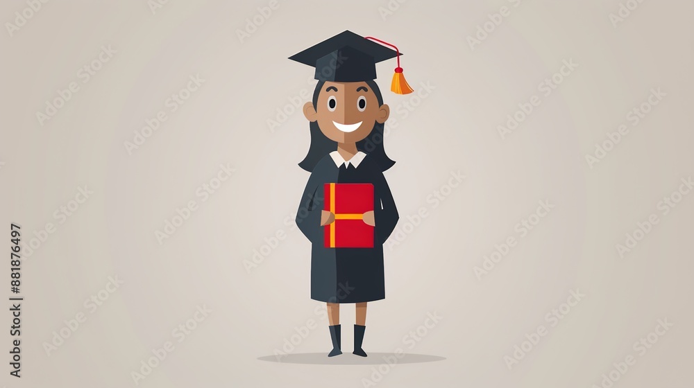 Graduation ceremony concept - wallpaper background for presentations ...