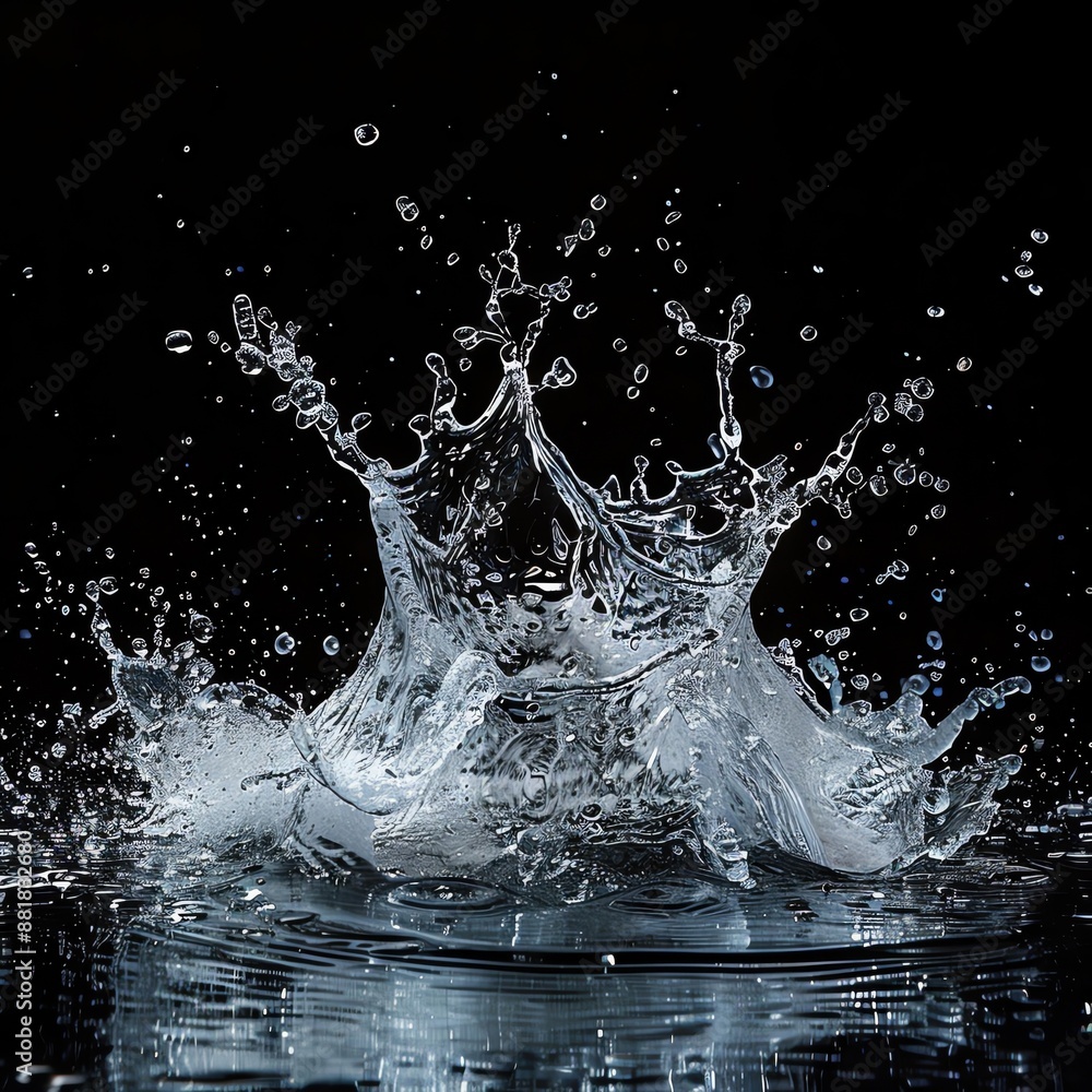 Here are five prompts designed for creating splash water images for ...