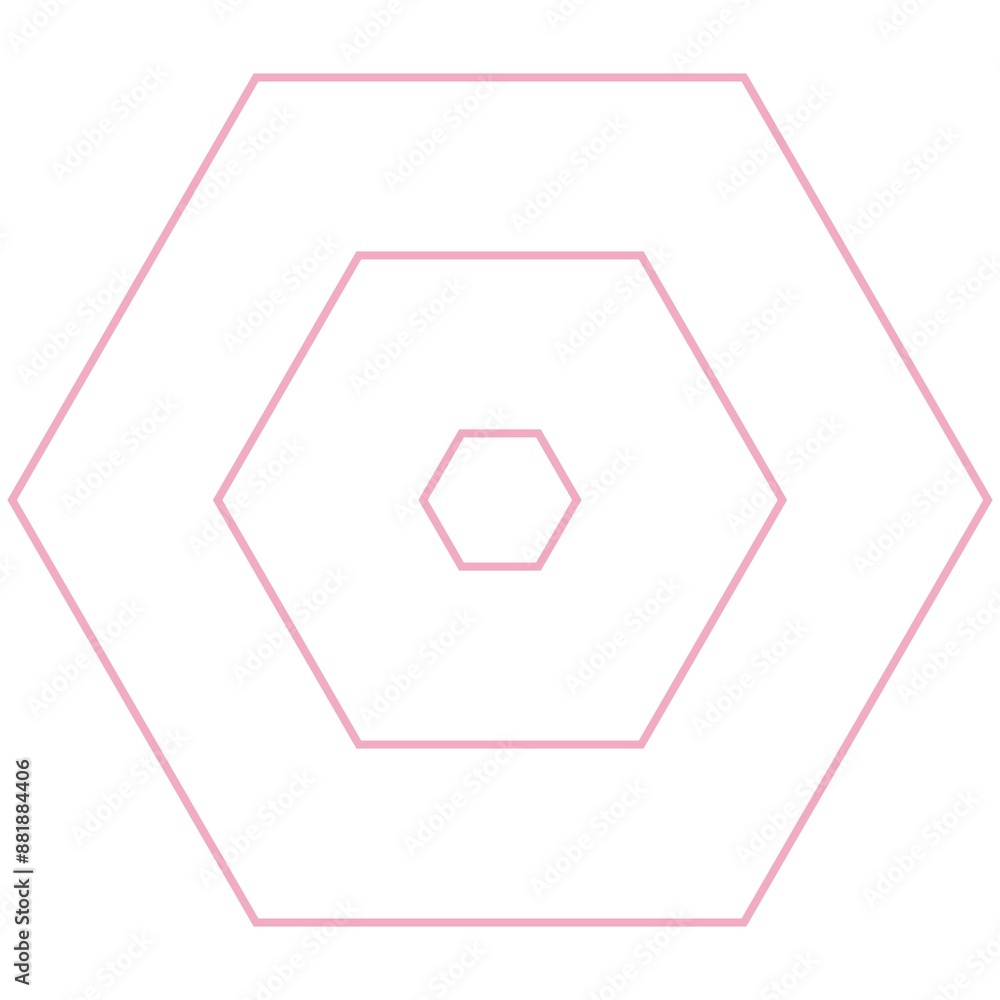 Memphis Hexagon. Geometric shapes set with rounded corners, triangle ...