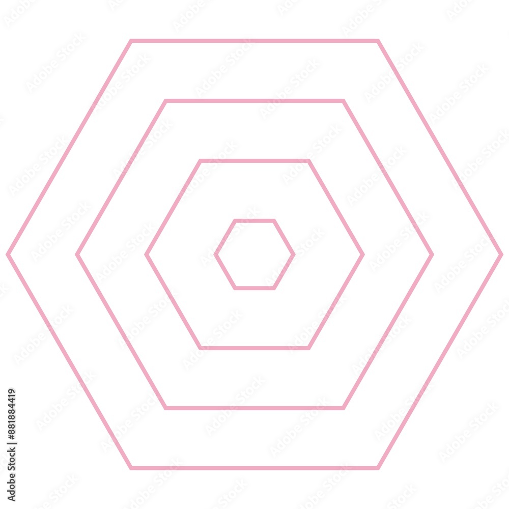 Memphis Hexagon. Geometric shapes set with rounded corners, triangle ...