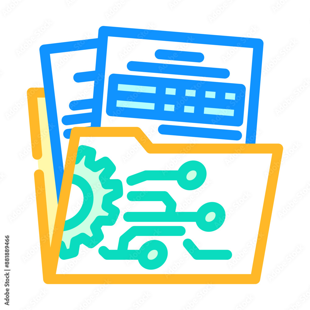 data governance business process color icon vector. data governance ...