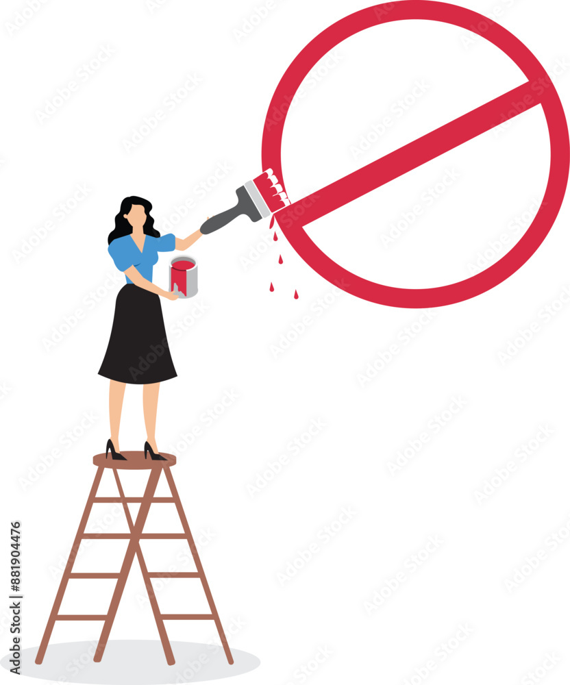 Prohibition or stop sign forbidden unlawful or not allow to do ...
