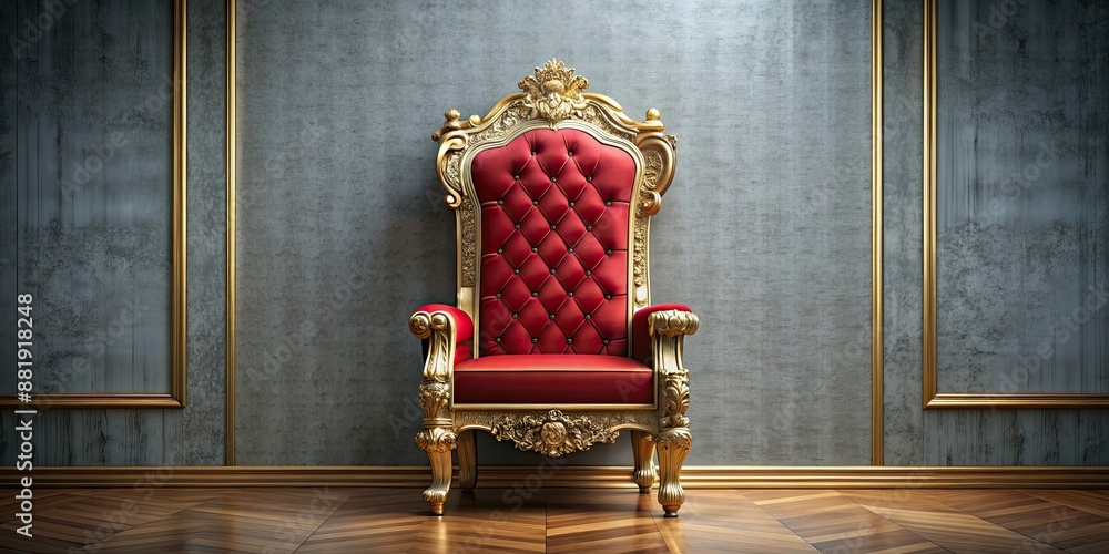 Throne as centerpiece in elegant room symbolizing power and importance ...
