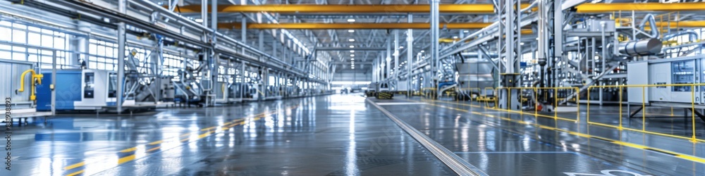 Modern Eco-Factory with Green Manufacturing Practices, Highlighting ...