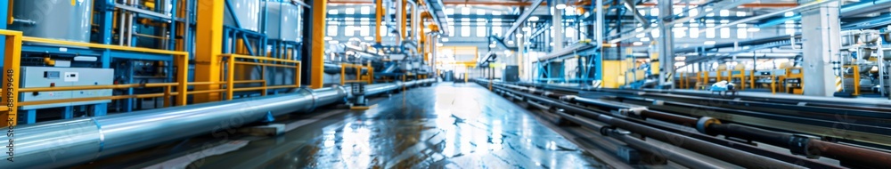 Modern Eco-Factory with Green Manufacturing Practices, Highlighting ...