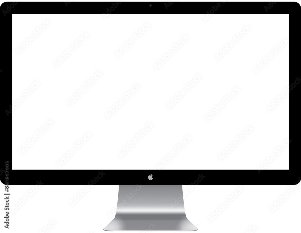 Apple Thunderbolt Display Monitor mockup, display with transparent ...