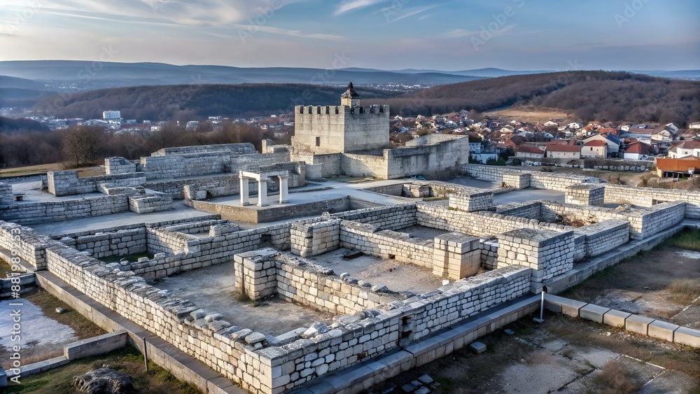 Ruins of The capital city of the First Bulgarian Empire medieval ...