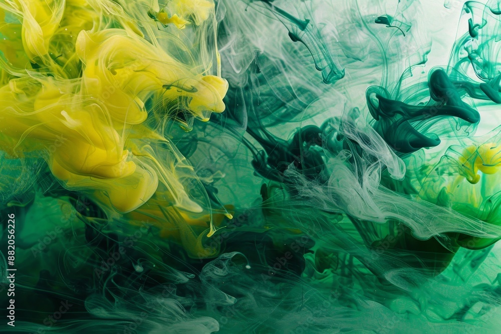 Liquid ink dissolved in orange and marine colors Stock Illustration ...