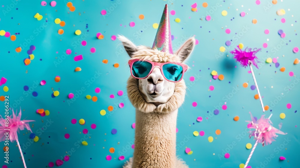 Celebrate a Llama's Birthday in Style With Confetti and a Party Hat ...