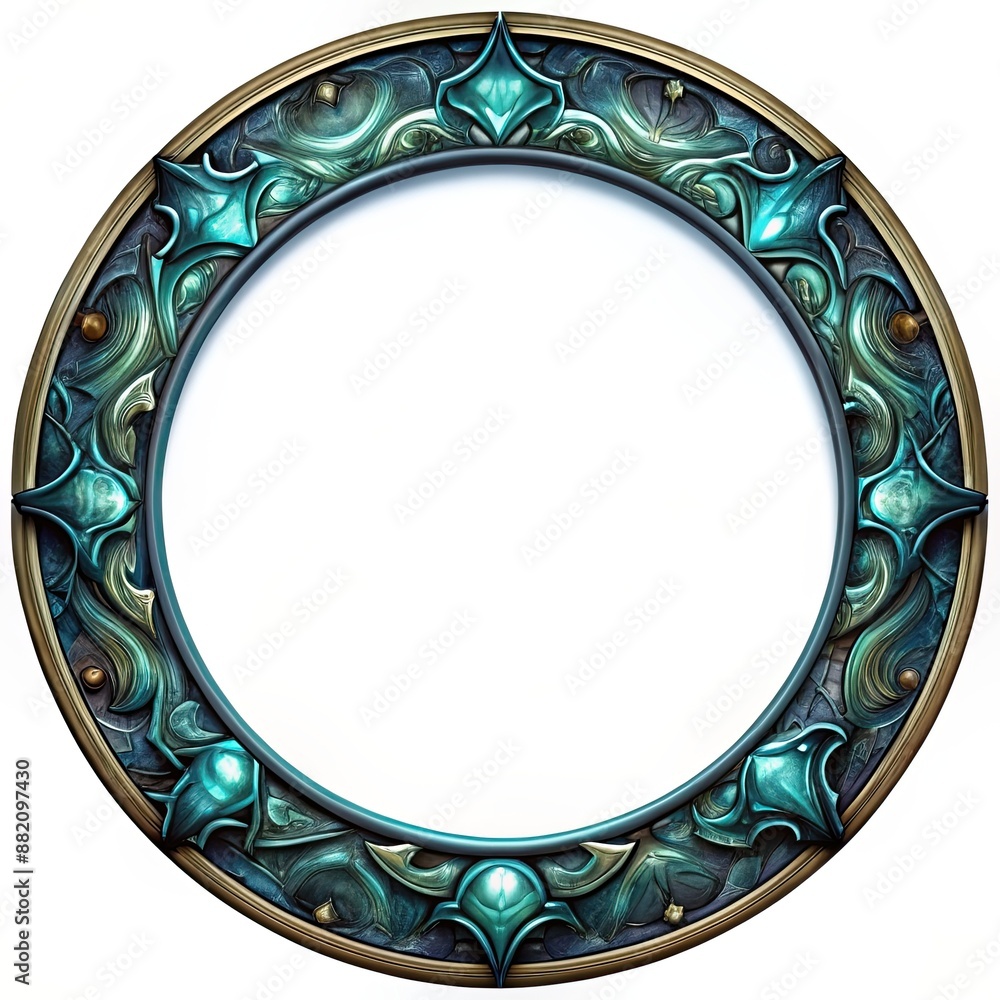 ภาพประกอบสต็อก Circle Token Border Frame for Death Knight VTTRPG Token ...