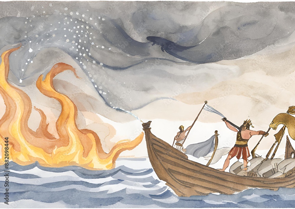 Iliad by Homer: Epic Ancient Greek Battle Scene Artwork Stock ...