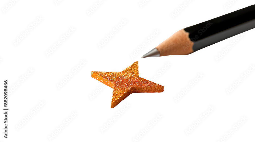 Homework assignment with pencil and golden star, back to school ...