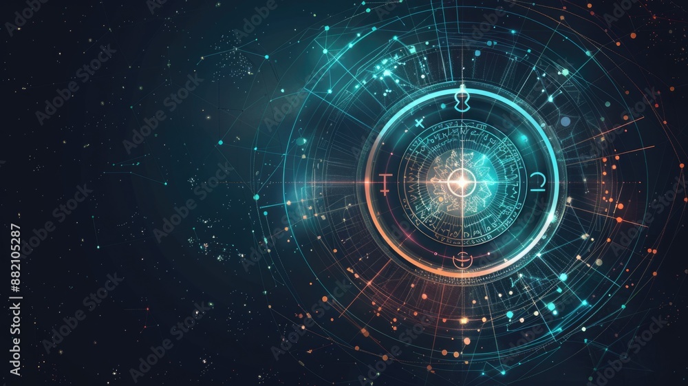 Detailed guide to zodiac sign pairings, featuring a circular layout ...