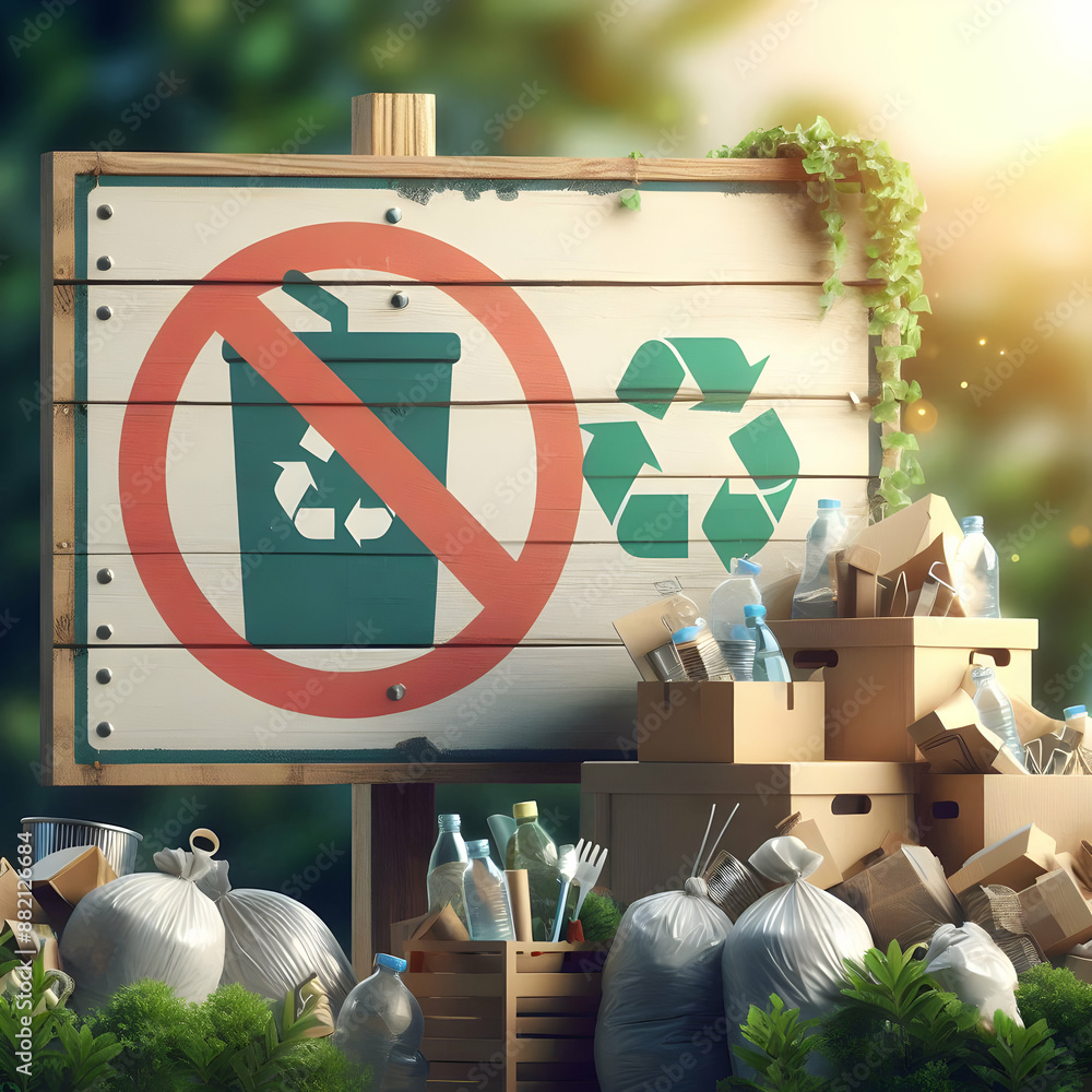 Do Not Litter and Recycling Symbol for Waste Management Do s and Don ts ...
