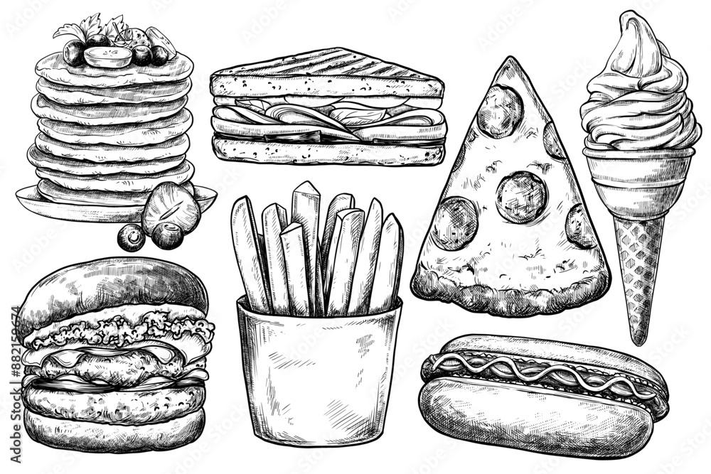 Vintage Food Drawing Poster Master Vintage Food Poster Vintage