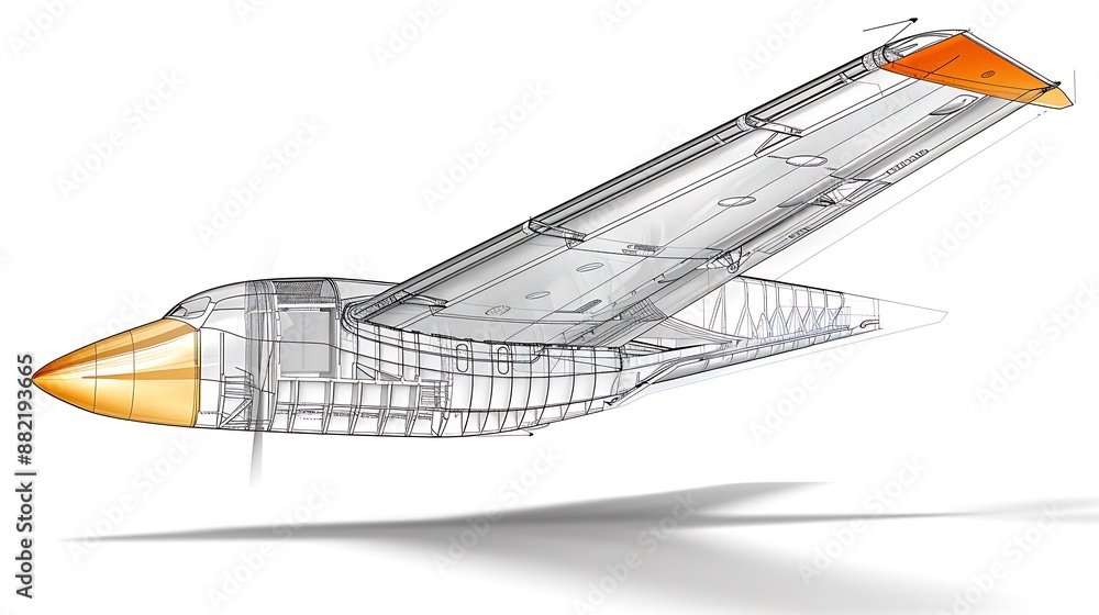 Design the cross-section of an airplane wing, illustrating airfoil ...