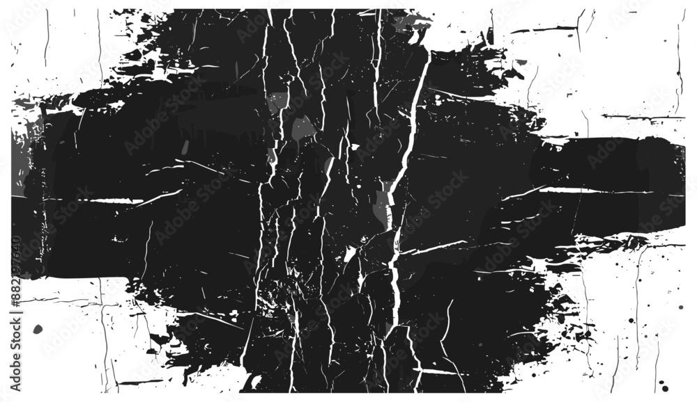 Old vintage black torn empty scratch poster overlay texture background ...