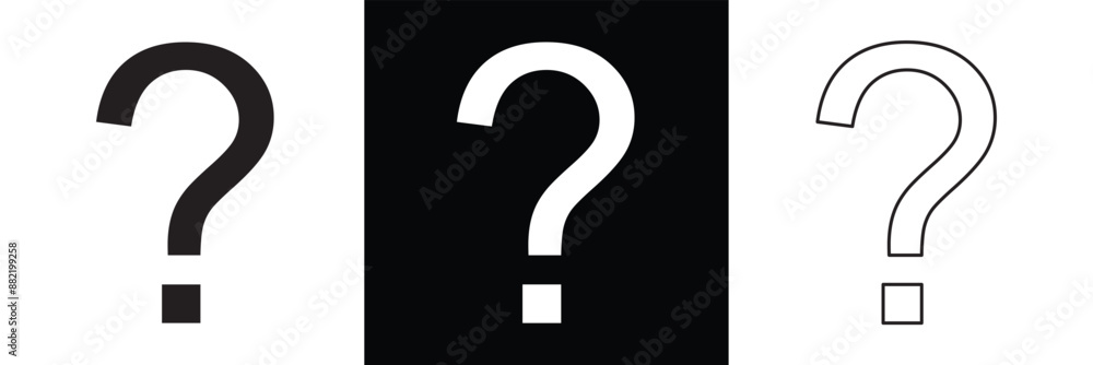 Question mark flat icon for apps and websites. Question marks Icon ...