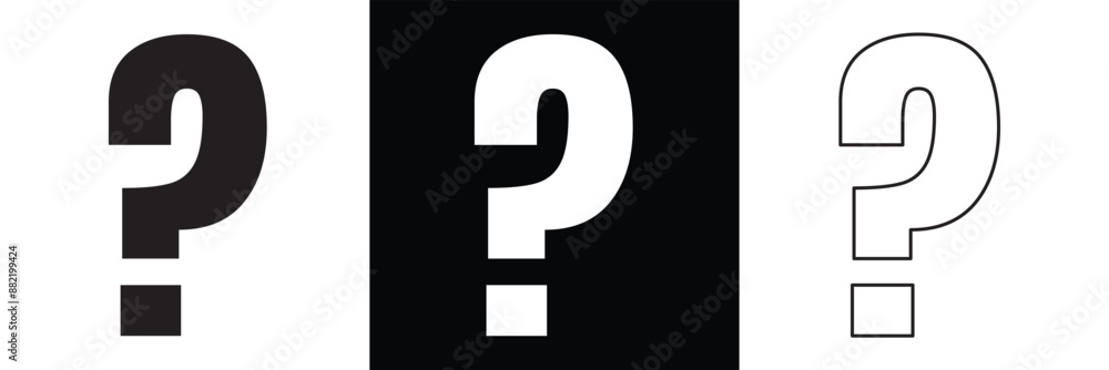 Question mark flat icon for apps and websites. Question marks Icon ...