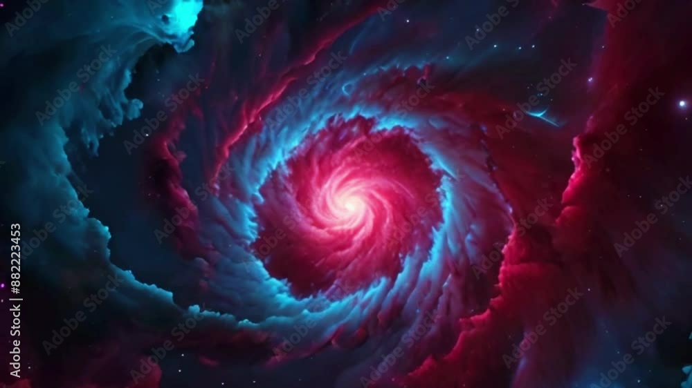 Deep space-inspired background with swirling blue gradients and bursts ...