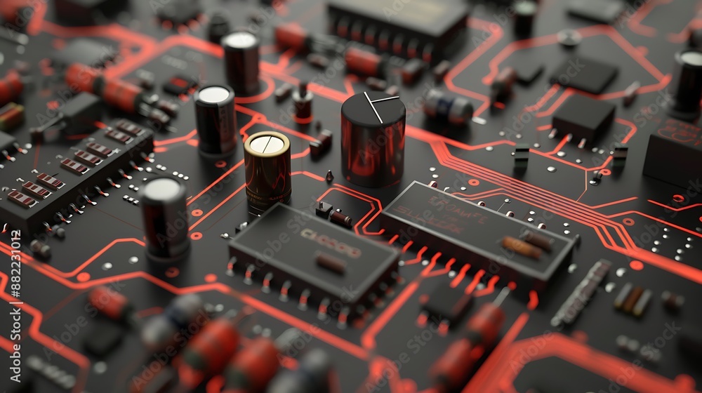 Generate a schematic for an electronic circuit, labeling resistors ...