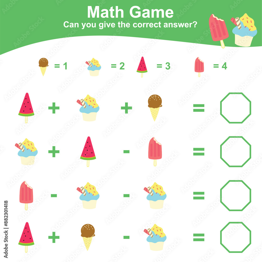 Mathematic counting worksheet. Math activity, count and write the ...