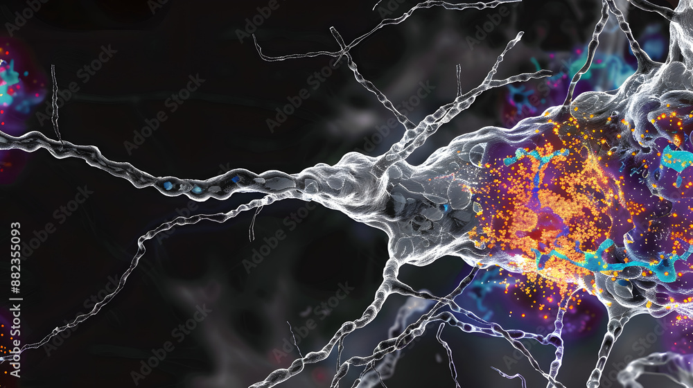 A transmission electron microscopy image displaying the dynamic ...