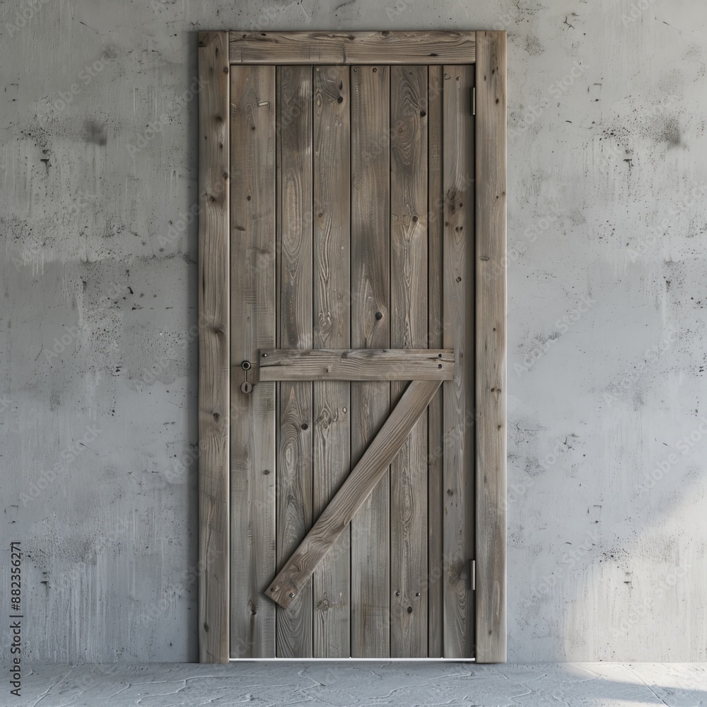 Realistic different color closed wooden doors set isolated on white ...