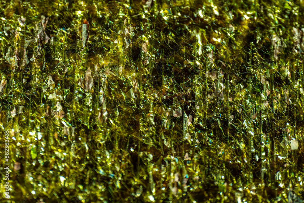 Algae green plane. Detailed close-up of a green crystalline texture ...