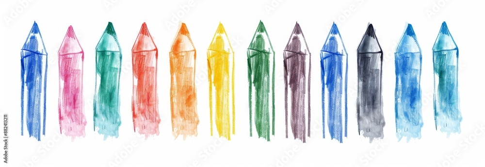 Color pencil brush scribble stroke pen underline hand. Color pencil ...