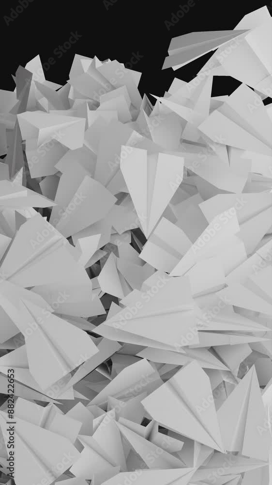 Paper Plane Airplane Dart Aeroplane Portrait Vertical Video Animation ...