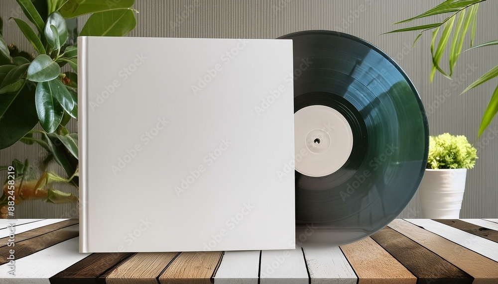 A vinyl record cover mockup capturing the nostalgia and charm of the ...