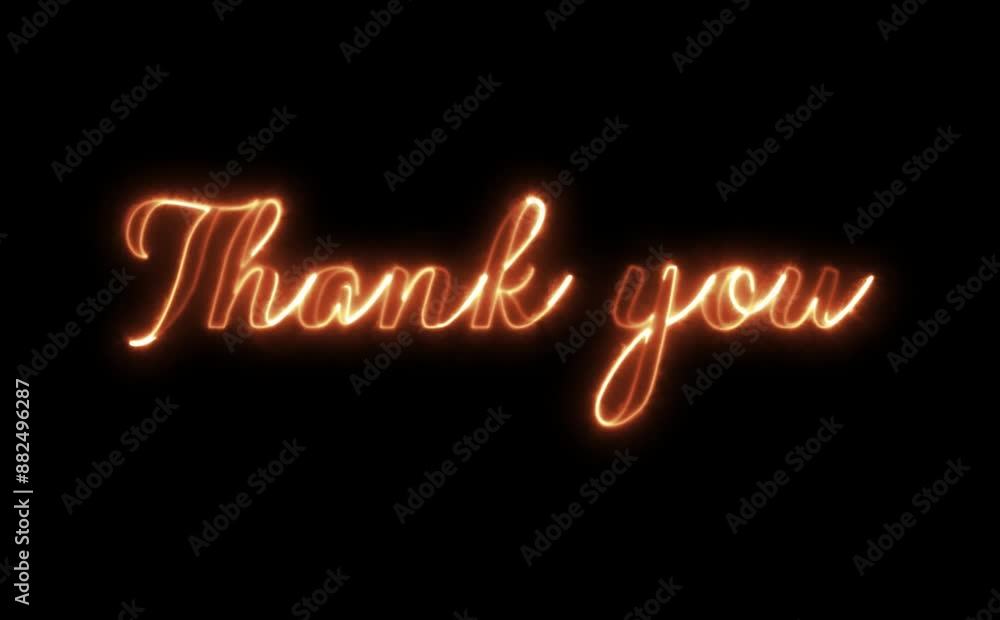 Thank You Neon Title 4k Resolution, Thank You text font with neon light ...